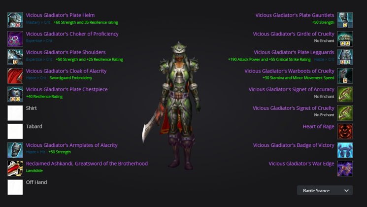 Best Gear & Stats for Arms Warriors – Cataclysm PvP Guide - Skill Capped