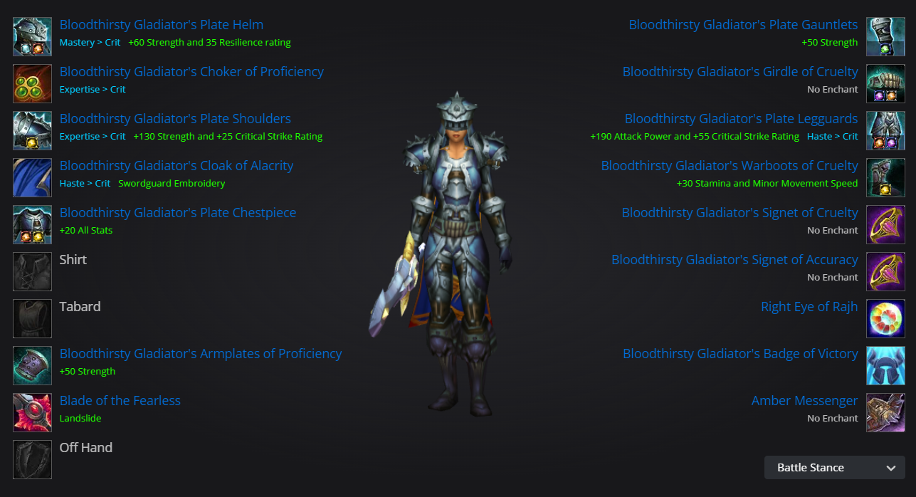 Best Gear & Stats for Arms Warriors – Cataclysm PvP Guide - Skill Capped